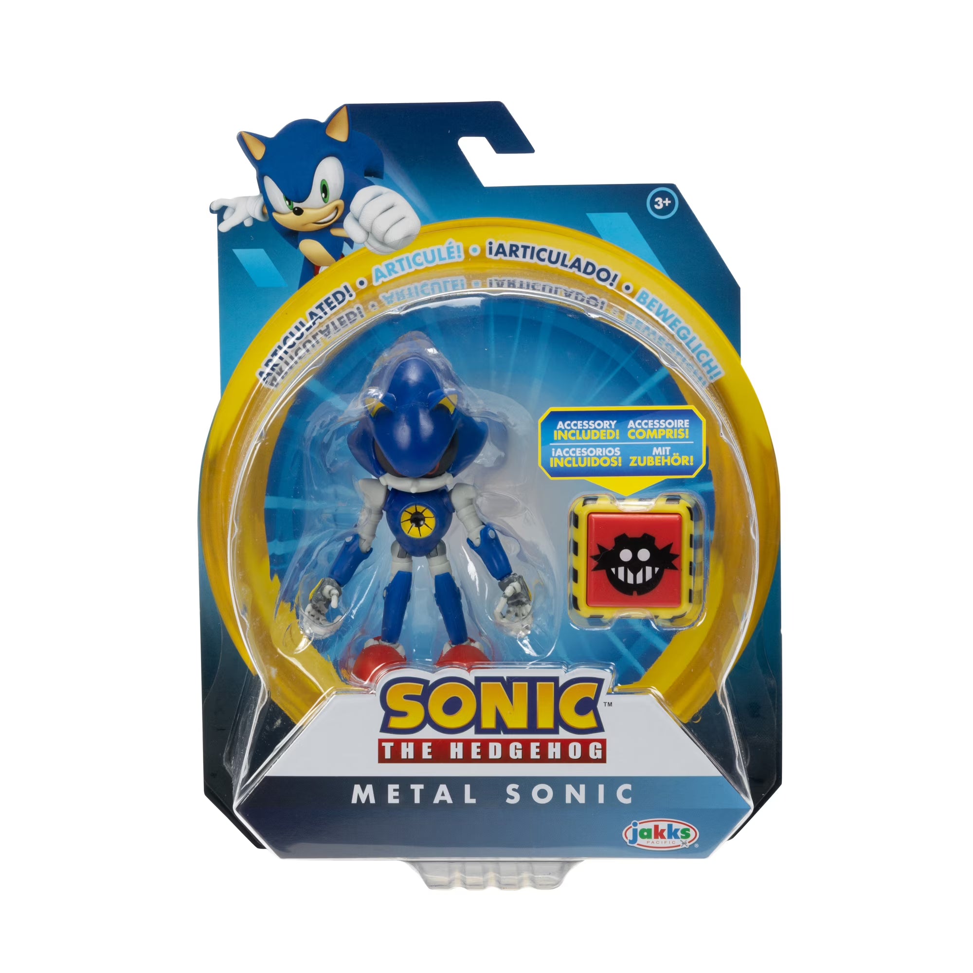 Sonic the Hedgehog Action Figure – 4" Poseable Toy with Trap Spring ...